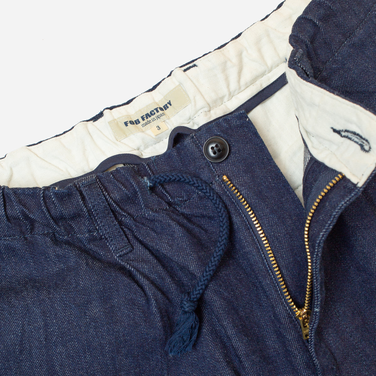 Fob Factory Relaxed Denim Track Pant - Blue One Wash - The Great Divide