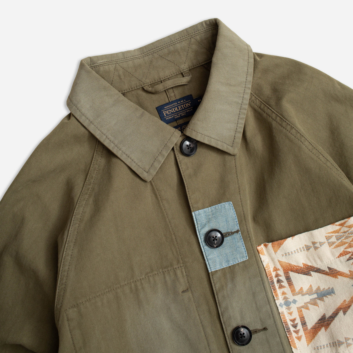 Patchwork Chore Jacket - Olive - Pendleton Eu
