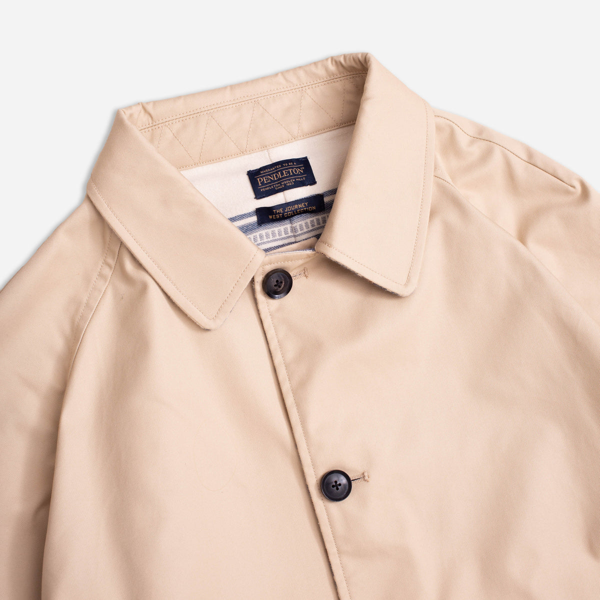 Reversible Balmacaan Coat - Saltillo Stripe - Pendleton Eu