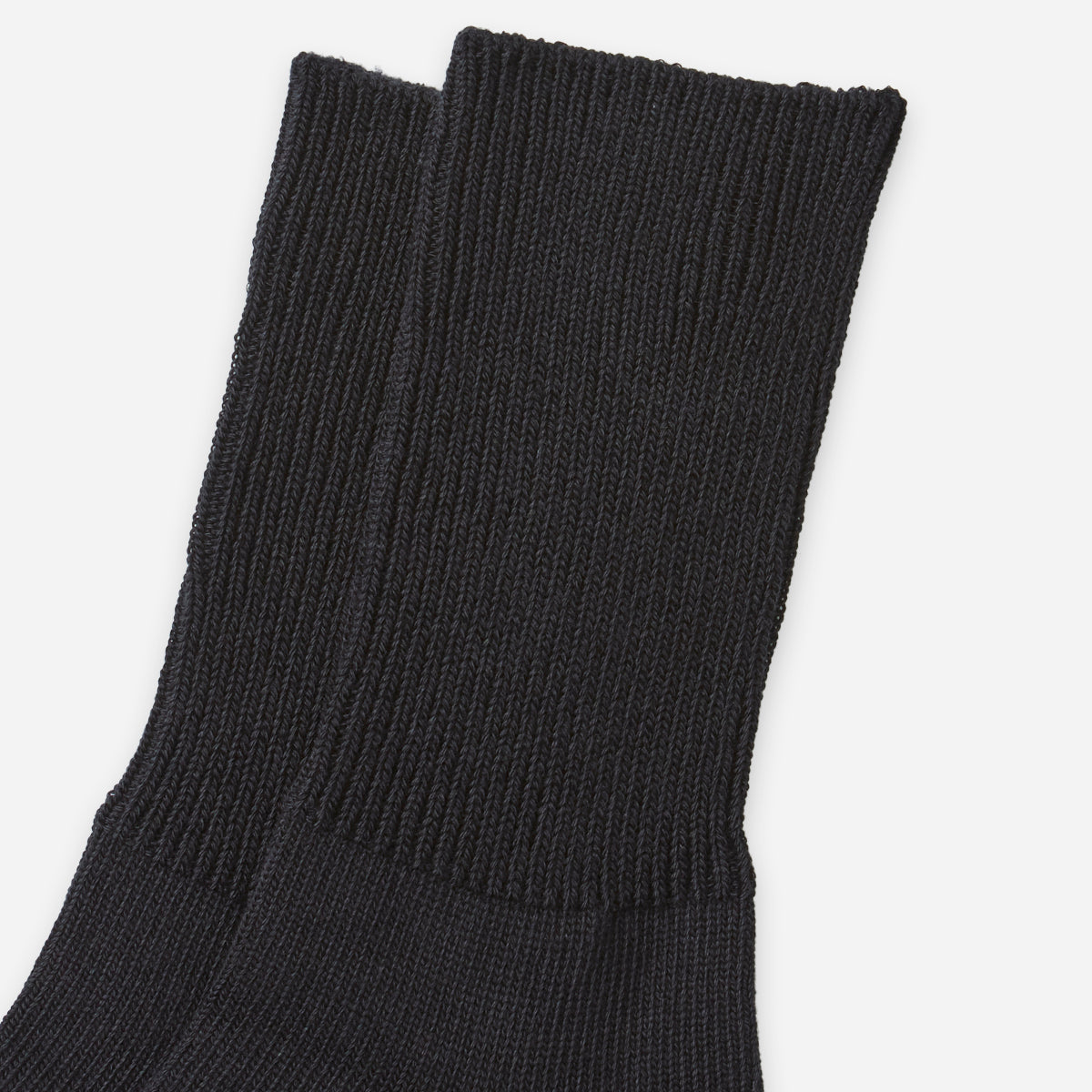 Rototo 3 Pack Organic Daily Ribbed Socks - Black - The Great Divide