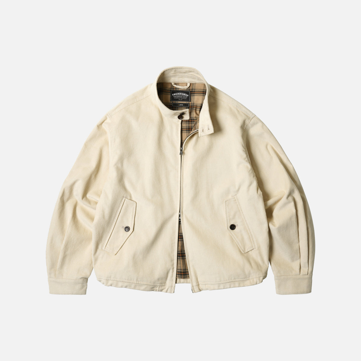 Frizmworks Corduroy Buddy Harrington Jacket - Cream - The Great Divide