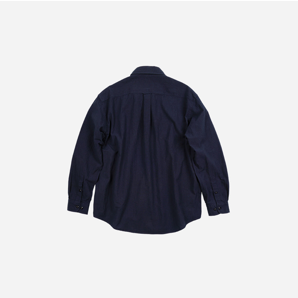 Frizmworks Og Dobby Weave Seersucker Shirt - Navy - The Great Divide